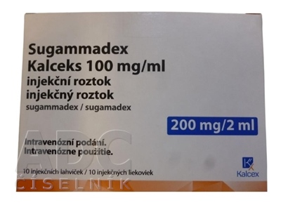 Sugammadex Kalceks 100 mg/ml - ADC.sk