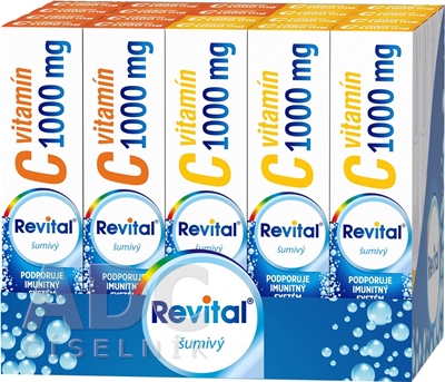 Revital vitamín C 1000 mg šumivý MIX BOX - ADC.sk