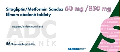 Sitagliptin/Metformin Sandoz 50 mg/850 mg - ADC.sk