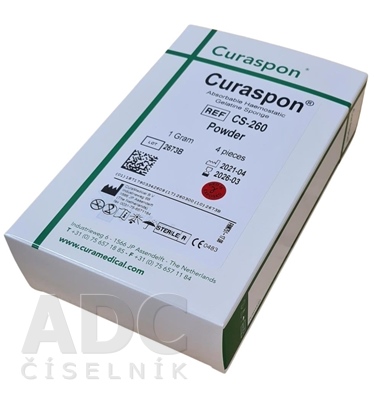 Zaradenie CuraSpon Powder CS-260 želatínové hemostatikum do ADC ...