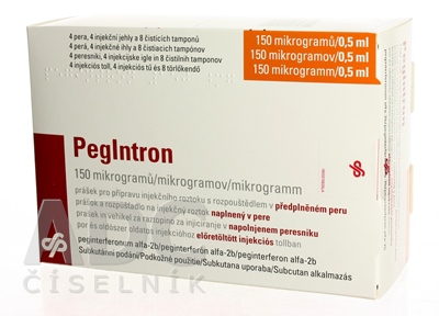 Skončenie dodávok: PEGINTRON 150 mikrogramov prášok a rozp. v pere plv ...