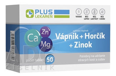 PLUS LEKÁREŇ Vápnik + Horčík + Zinok - ADC.sk