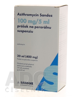 Azithromycin SANDOZ 100 mg/5 ml - ADC.sk