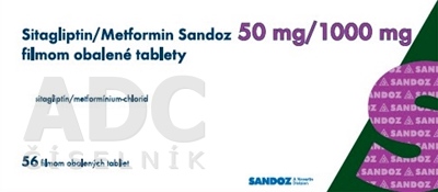Sitagliptin/Metformin Sandoz 50 mg/1000 mg - ADC.sk