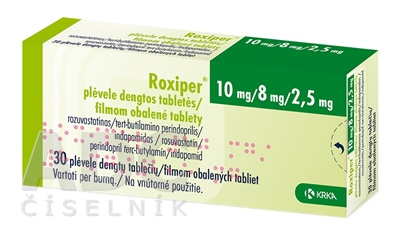 Roxiper 10 mg/8 mg/2,5 mg filmom obalené tablety - ADC.sk