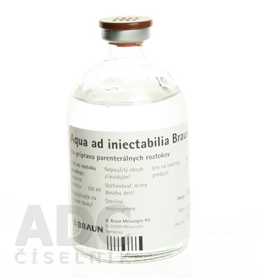 Skončenie dodávok: Aqua pro injectione Braun lif par 20x100 ml (fľ.skl ...