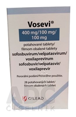 Vosevi 400 mg/100 mg/100 mg filmom obalené tablety - ADC.sk
