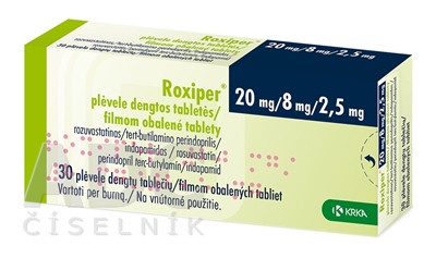 Roxiper 20 mg/8 mg/2,5 mg filmom obalené tablety - ADC.sk