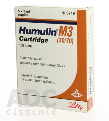 HUMULIN M3 (30/70) CARTRIDGE - ADC.sk
