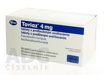 TOVIAZ 4 mg tablety s predĺženým uvoľňovaním - ADC.sk