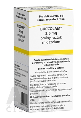 BUCCOLAM 2,5 mg orálny roztok - ADC.sk