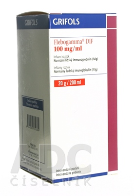 Flebogamma DIF 100 mg/ml infúzny roztok - ADC.sk