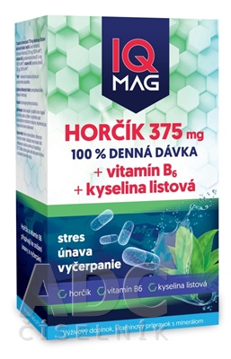 IQ MAG HORČÍK 375 mg+Vitamín B6+Kyselina listová - ADC.sk