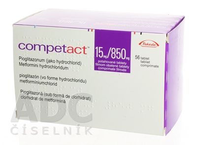 Competact 15 mg/850 mg filmom obalené tablety - ADC.sk